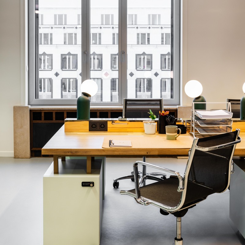 Rent a dedicated desk in a coworking space